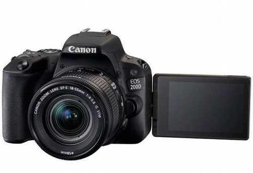 Зеркальный фотоаппарат Canon EOS 200d kit 18-55