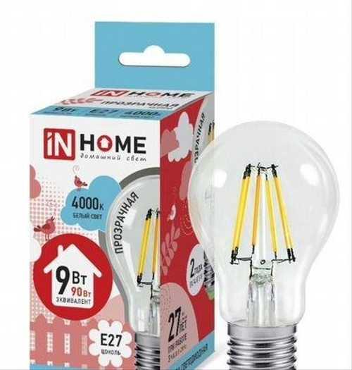 Лампа светодиодная IN home стандарт 9,0 Вт, 60295