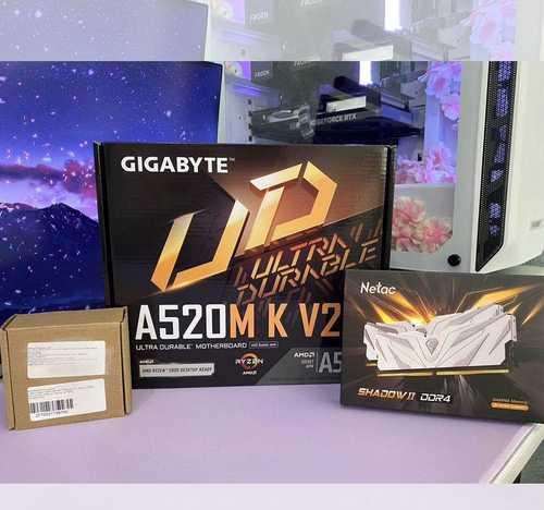 Комплект ам4 Ryzen 5 5600x GigabyteA520 32GB