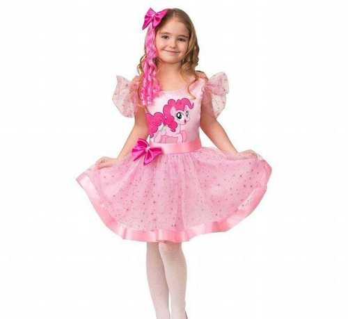 Карнавальный костюм «Пинки Пай», платье, заколка-в