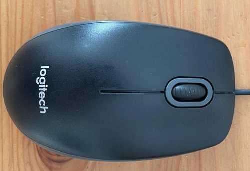 Мышь проводная LogitechB100