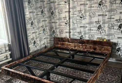 Кровать двухспальная лофт loft металл