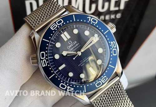 Часы Omega seamaster 007 Bond синий циферблат new