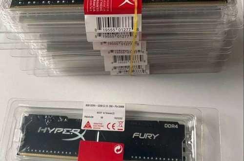 Озу Kingston hyperx fury ddr4 8gb 3200 (новые)