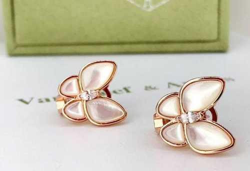 Van Cleef Arpels Серьги Натуральный Перламутр