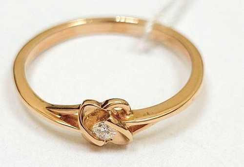 Золотое кольцо с бриллиантом 16,5 р