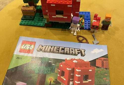 Lego minecraft грибной домик