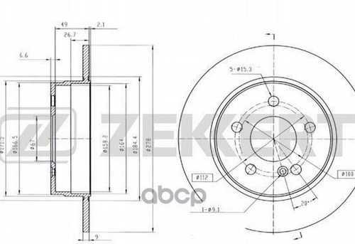 Диск торм. зад. MB C-Class (204) 07- bs-5970 Ze