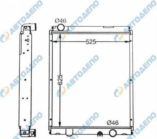 Радиатор охлаждения двигателя mitsubishi fuso cant