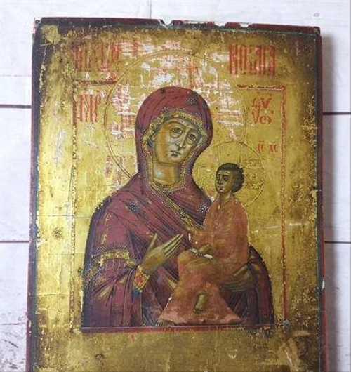 Икона Старинная Тихвинской Божией Матери
