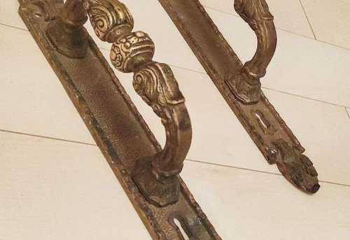 Ручки дверные старинные бронзовые 19 век