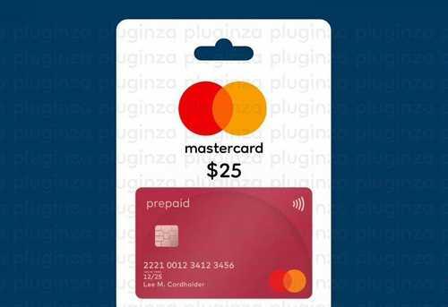 Подарочная карта Mastercard prepaid 25