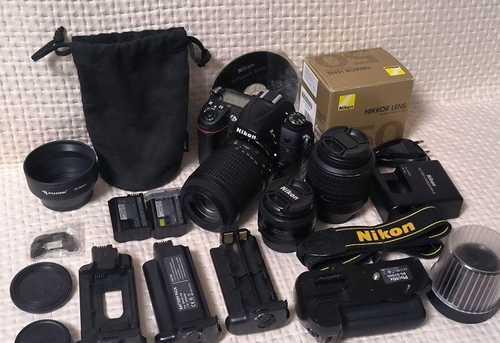 Зеркальный фотоаппарат Nikon d7000 + 3 объектива