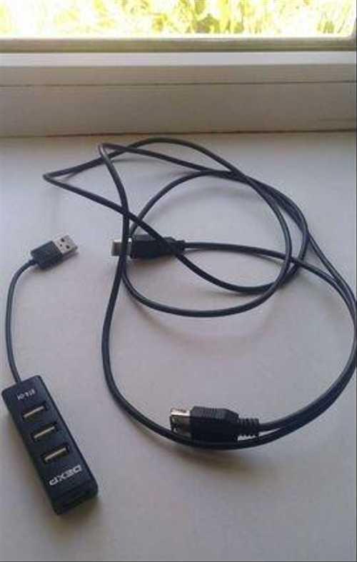 USB-разветвитель для флешки и устройства 4 порта