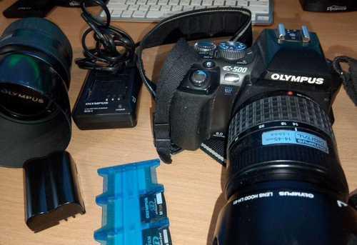 Зеркальная камера Olympus E500 полный комплект