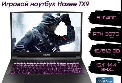 Игровой ноутбук 16.1" Hasee TX9, 512 ГБ, Core i5-11400, RAM 16 ГБ, GeForce RTX 3070 8 ГБ