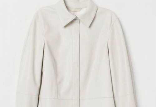 Рубашка кожа H&M белая размер S 36/40-42-44