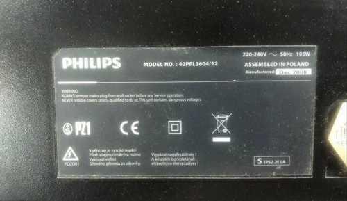 Запчасти для телевизора Philips 42PFL3604/12