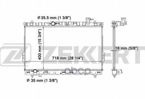 Радиатор охл. дв. Hyundai Santa Fe 01- mk-1534