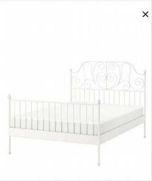 Кровать + матрас IKEA Лейрвик 160*200