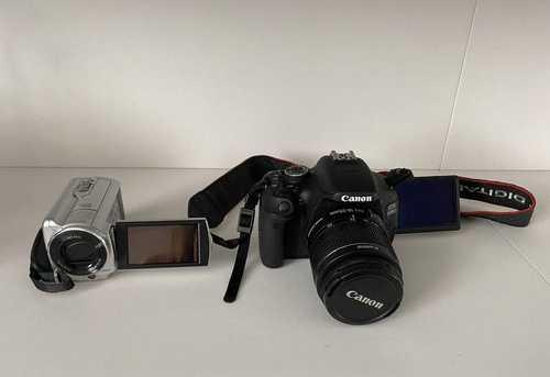 Зеркальный фотоаппарат Canon видеокамера Sony