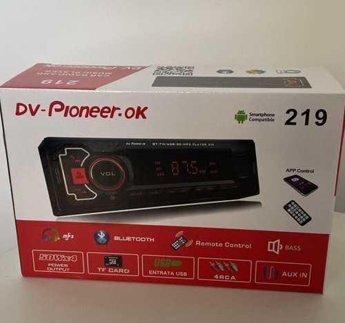 Магнитола Pioneer 219 с bluetooth