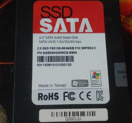 Ssd SATA 2.5 64GB