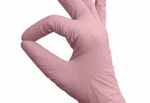 Перчатки нитриловые розовые, р. Xs, S, M (100шт)