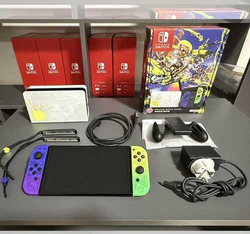 Прошитая Nintendo switch oled splatoon 512gb