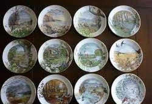 Royal Worcester Сountry Year набор из 12 тарелок