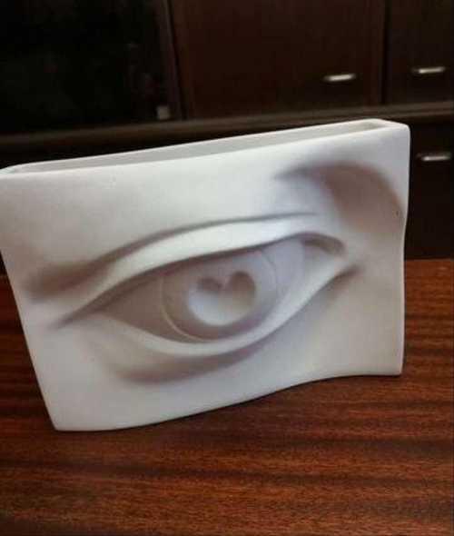 Кашпо гипсовое декоративное"Глаз" ваза