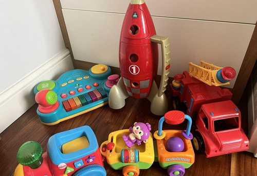 Игрушки elc, fisher price поезд ракета