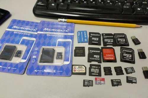 Карты памяти microsd minisd m2 mmc memory stick