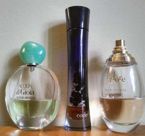 Духи.Acqua di gioia.Armani Code.Dior Jadore