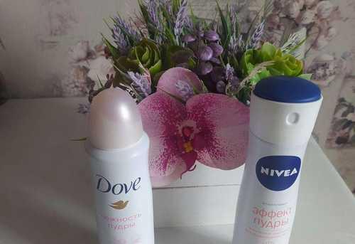 Антиперспирант женский Nivea и Dove