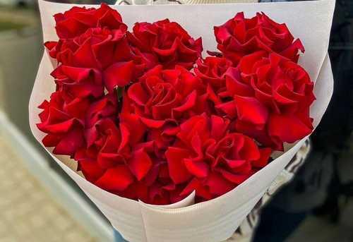 Букеты с Красными Французскими Розами. Цветы