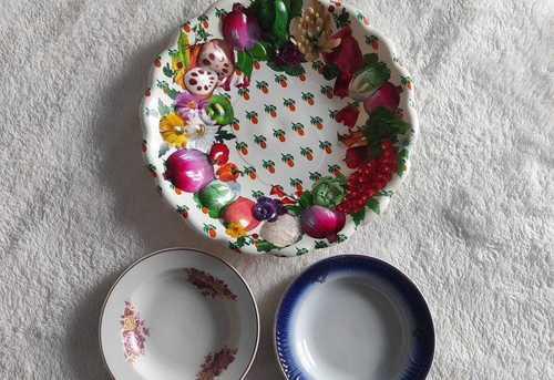 Тарелка суповая СССР, тарелка сервировочная