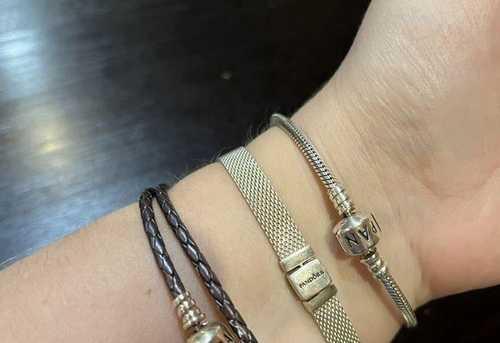 Серебряные браслеты Pandora