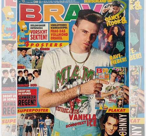 Журнал Bravo 1991 Vanilla Ice Bee Gees Дитер Болен