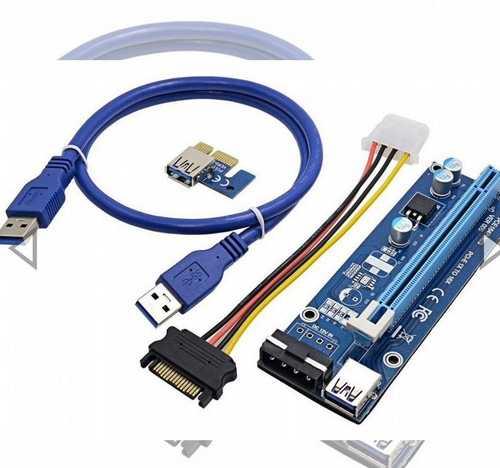 Райзер ver.006 molex PCI-E PCI Riser USB 3.0