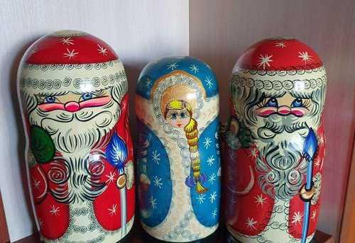 Матрёшки Дед Мороз и Снегурочка