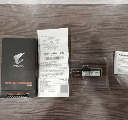 Gigabyte aorus Gen4 5000E 500 гб M.2 гарантия днс