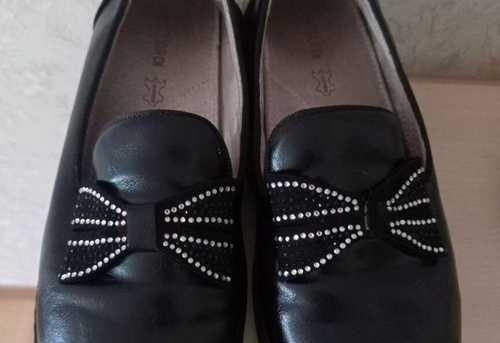 Туфли лоферы женские черные 36 размер