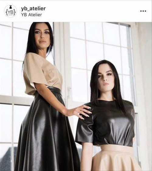 Юбка из экокожи YB Atelier