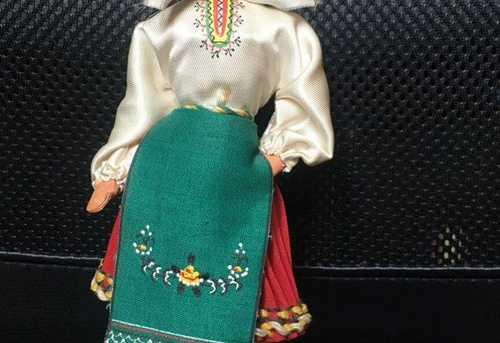 Кукла сувенирная СССР, девушка в народном костюме