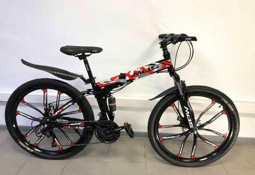 Горный велосипед с литыми Серо-красный