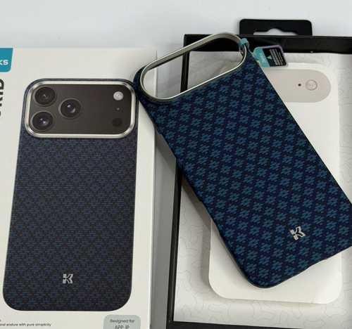 Чехол на iPhone 17 Air Benks ArmorGrid Blue