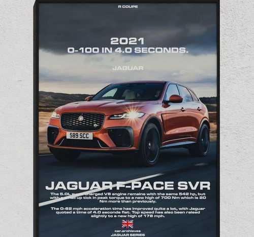 Постер с Jaguar F-pace SVR