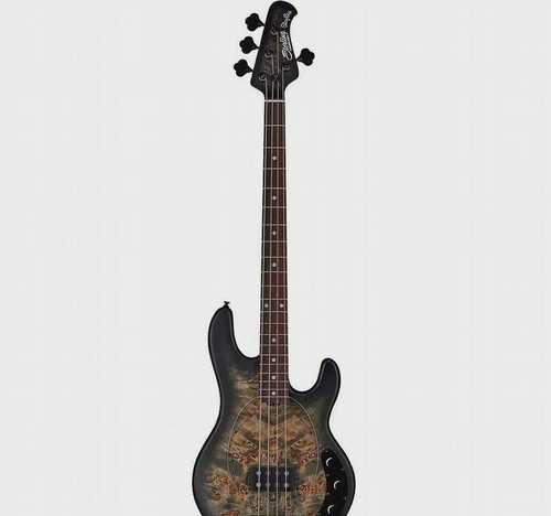 Бас-гитара Sterling Music Man StingRay Roasted Maple Neck Burl Top Bass Trans Black Satin