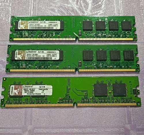 Оперативная память 2шт, DDR2, 1Gb, 800MHz